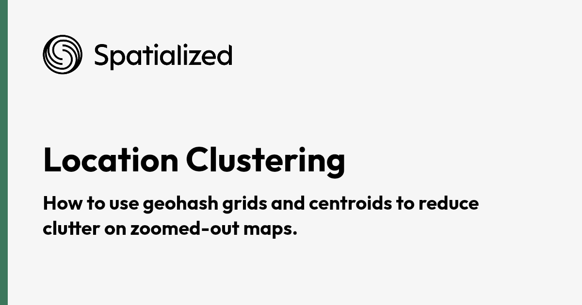 Location Clustering | The Elasticsearch Handbook | Spatialized
