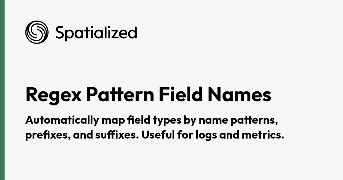 Regex Pattern Field Names | The Elasticsearch Handbook | Spatialized