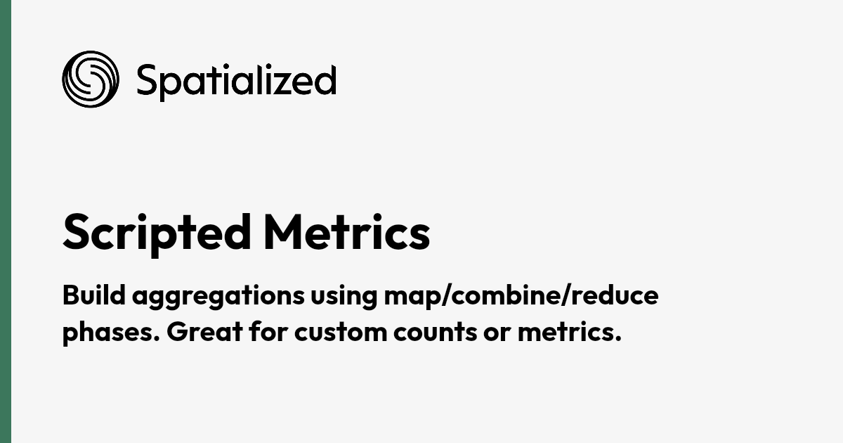 Scripted Metrics | The Elasticsearch Handbook | Spatialized